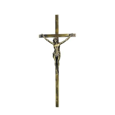 Cina tipo ottone antico di 55*17cm Francia della croce del metallo della bara per la decorazione del coperchio della bara in vendita