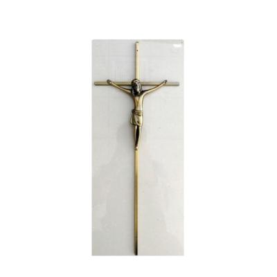 China Kreuz des Metall-Begräbnis-katholisches Schatullen-Kruzifix-8mm mit Aluminium-Christus zu verkaufen
