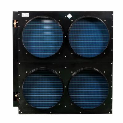 China Factory Direct Sale Air Cooled High Efficiency Condenser 4 Fans Evaporator Coil Aluminum Copper for Refrigeration Cold Rooms for sale