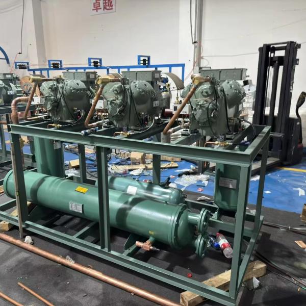Quality Hot Sale for Semi-Hermetic 50HP Motor Water Cooled Industrial Condensing Unit for Cold Storage for sale