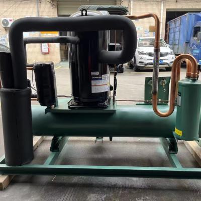 China Custom 25Hp Dd Water Cooling Condensing Unit Semi-Hermetic Refrigeration Compressor Cooling Suitable for Cold Room Storage for sale
