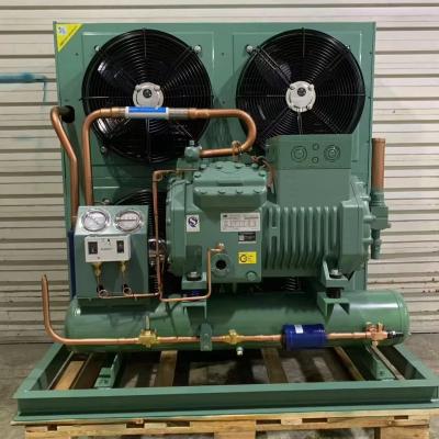 China Hot Sale High Performance 20HP Medium Temperature Semi-Hermetic Piston Compressor Motor Air Condenser Cooler Unit R404a for sale