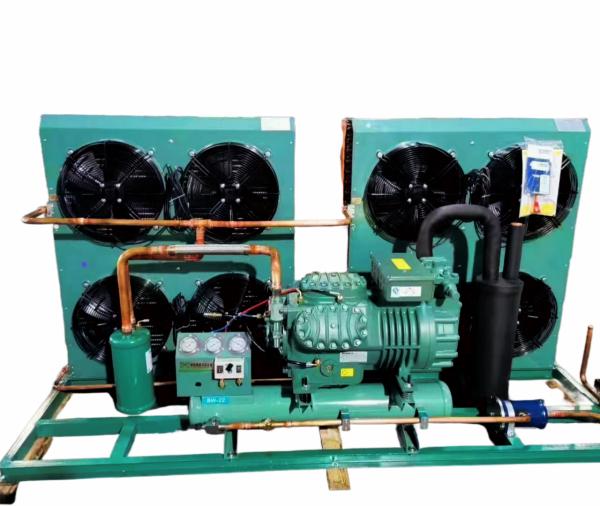 Quality Customized Freezer Room Refrigeration Unit 20HP Semi-Hermetic Air Cooled Motor Low Temperature Condensing Unit Cold Storage for sale