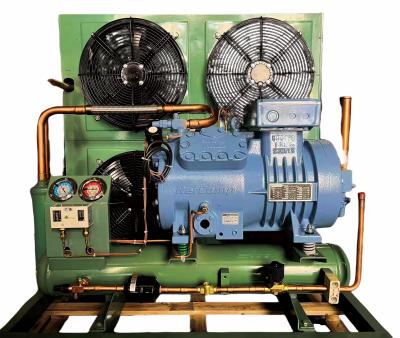 China 12HP Condenser Refrigerator Machinery Cooled Open Type Freezer Reciprocating Compressor Cooled Condensing Unit Motor R404a for sale