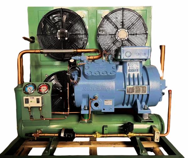 Quality 12HP Condenser Refrigerator Machinery Cooled Open Type Freezer Reciprocating Compressor Cooled Condensing Unit Motor R404a for sale