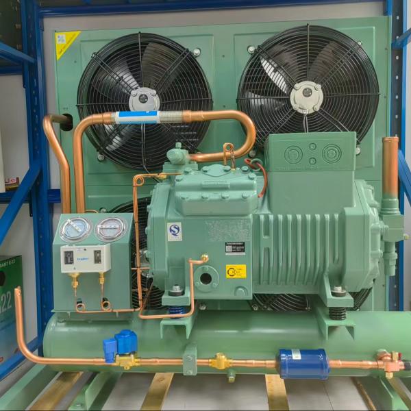 Quality High Quality 12HP Semi-Hermetic Compressor Motor Air Cooled Condensing Unit R404a Refrigerant 1 Year Warranty New 2020 Cold Long for sale