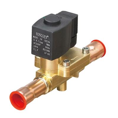China HV Model Brass SAE Connection Air Conditioner and Refrigerator Liquid Line Solenoid Valve for sale