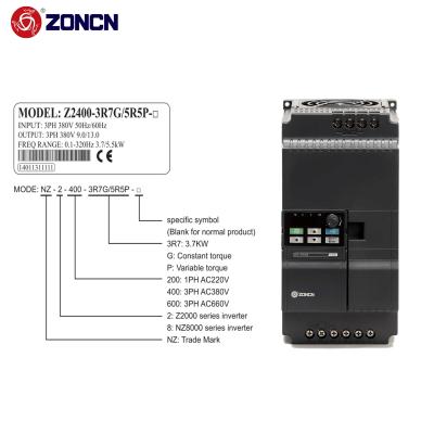 China Vfd Frequência de Acionamento Inverter Baixa Frequência 22kw Série Z2000 ZONCN 400V vfd à venda