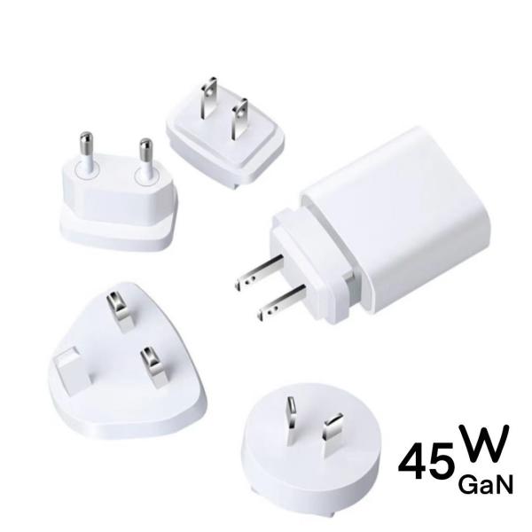Quality Mini  Laptop Type C Portable Adapter Charging 3.0 QC Fast PD Charger LC Factory Direct Sale 45W GaN PD Mobile Phone 1 Usb C Port for sale