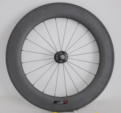 China 100% hand built 700c 88MM Carbon Tubular wheelsets with width 23mm fixed gear track bike for sale