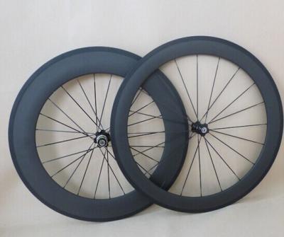 China 3k/matt  700c front 60+rear 88MM Carbon clincher wheelset width 23mm for road bike wheels for sale