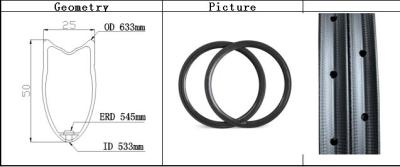 China 2014 Newest road bicycle carbon rims 25mm wide 50mm carbon tubular rims, road carbon 50mm for sale