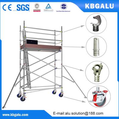 China Single width aluminum scaffold tower with 2.5m standing height for sale