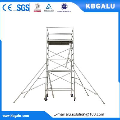 China Double width aluminum scaffold tower with 4.5m standing height for sale