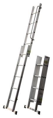 China High quality aluminum telescopic ladder with 2 section extension for sale