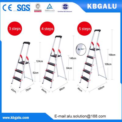 China Multi-purpose high quality folding aluminium ladder with 4 steps for sale