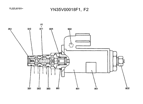 (08-037) - VALVE ASSY, SOLENOID (YN35V00018F1) Parts scheme