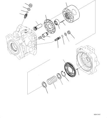 China 708-1W-00820 708-1W-00731 708-1W-00952 Voor Komatsu WA500-6 Hydraulische pomp Te koop