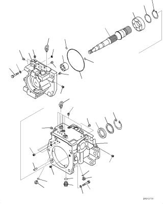 China 708-1H-00261 708-1H-01261 708-1H-04270 Voor Komatsu Bulldozer D375A-8 Hydraulische hoofdpomp Te koop