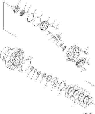 China 708-7H-00040 708-7H-11110 Voor Komatsu D275AX-5EO Bulldozer hydraulische H.S.S. MOTOR Originele Te koop