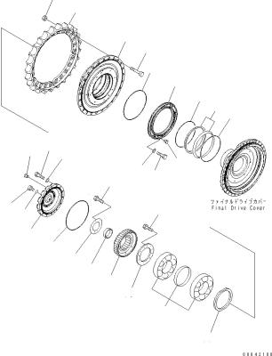 중국 17M-27-00360 17M-27-00510 17M-27-00271 Komatsu 불도저 D275A-5D 여행 어셈블리 최종 드라이브 여행 모터 원본 판매용