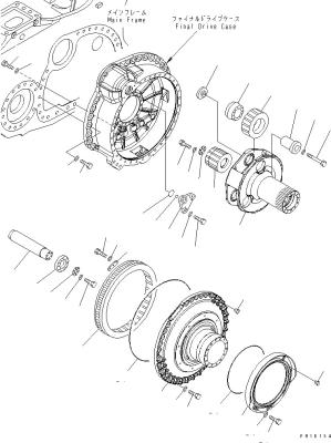 중국 17M-27-00270 17M-27-00271 Komatsu 불도저 D275A-5D 여행 어셈블리 최종 드라이브 여행 모터 원래 애프터마켓 판매용