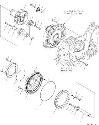 중국 17M-27-00310 17M-27-00321 Komatsu 불도저 D275AX-5EO 여행용 어셈블리 최종 드라이브 여행용 모터 기존 애프터마켓 판매용