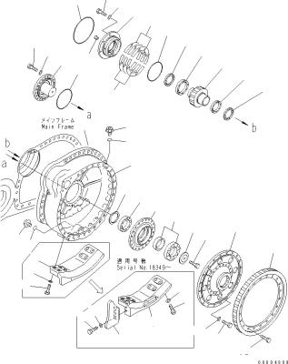 China 195-27-00651 195-27-00426 Travel Assembly For Komatsu Bulldozer D375A-5D for sale