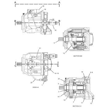 China 2896370 CA2896370 289-6370 Voor CAT 432E 434E 442E 444E Backhoe Loader Hydraulische hoofdpomp zuigerpomp Pomp ASSY POMP GP-PISTON Naverkoop Hoogwaardige originele Te koop