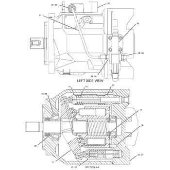 China 1480285 CA1480285 148-0285 Voor CAT 517 TRACK SKIDDER Hydraulische hoofdpomp Kolvenpomp Pomp ASSY Pump GP-PISTON Naverkoop Te koop