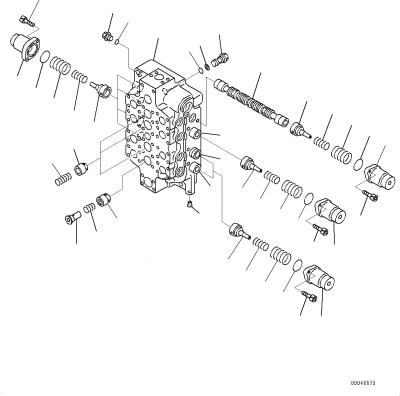 China REBUILT Hydraulisches Hauptsteuerventil Nr. 2 Anwendbar für Komatsu PC1250LC-8 PC1250-8 PC1250SP-8 PC1250-8R Bagger zu verkaufen