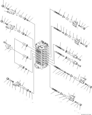 China Original 723-57-17400 723-57-17401 7235717400 723-56-31510 Für Komatsu PW180-7K Bagger Hydraulisches Hauptsteuerventil zu verkaufen