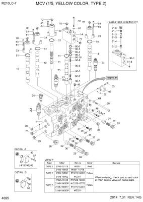 China Baumaschinenteile Hydraulisches Hauptsteuerventil für Hyundai R210LC7 R210LC7H R215LC7 RD210-7 RD220-7 Bagger zu verkaufen