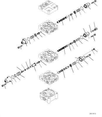 Cina 723-53-16600 723-54-16600 Per Komatsu WA380Z-6 Caricatori a ruote Valvole idrauliche di controllo principale Parti di macchinari di costruzione Mercato di ricambio Alta qualità Originale in vendita