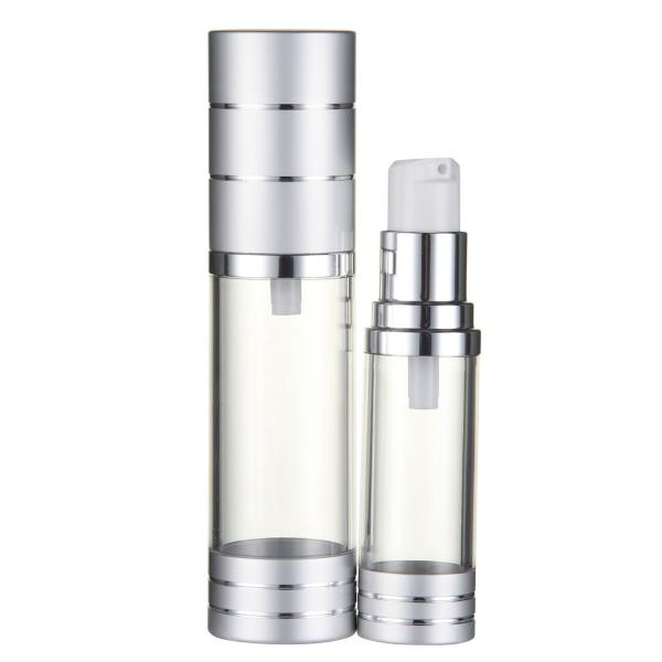 Quality 15ml 20ml 30ml 40ml 50ml Plastic Cylinder Airless Cosmetic Bottle AS Screen Printing for sale