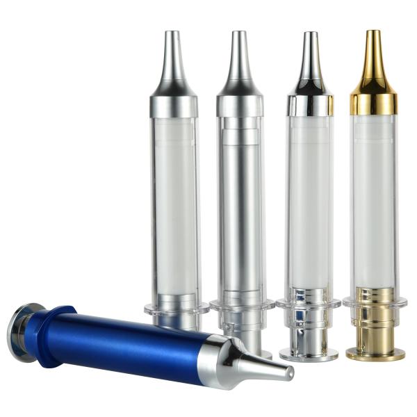 Quality Custom Empty Syringe Airless Bottle 5ml 10ml 15ml Cosmetic Syringe Packaging for sale