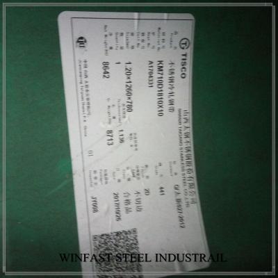 China Cold Rolled DIN 1.4509 / 439 Stainless Steel Sheet Coil 2B 2D 0.4 - 3.0mm Thickness for sale