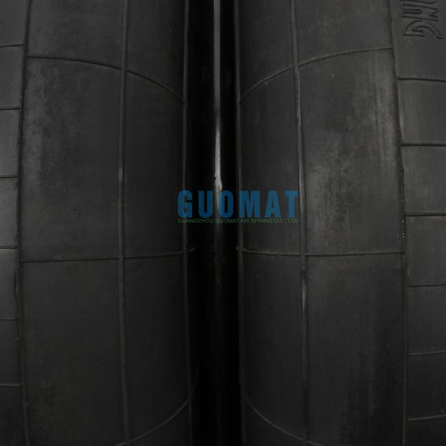 350255h-2 Flange Connection Double Convoluted Rubber Bellows / Air Spring Isolator W/O Rings