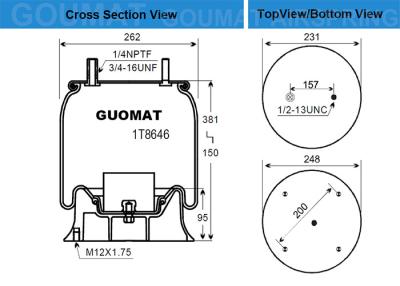 China Air Spring Bellows for Golden Dragon Yutong Bus for sale