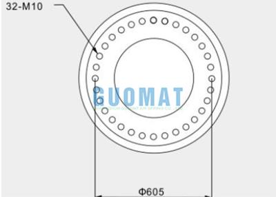 Cina soffietti di gomma industriali dei produttori 720mm della molla pneumatica di 3H630376 GUOMAT in vendita