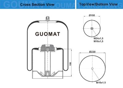 La molla pneumatica di A9463200121 Mercedes muggisce Blacktech RML95949C23 Neotec ABV267C03