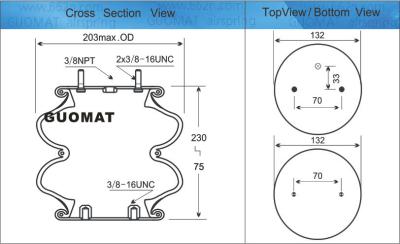 Cina Nuovo Firestone W21-760-0335 Airbag doppia sospensione d'aria avvolto A01-760-0335 in vendita
