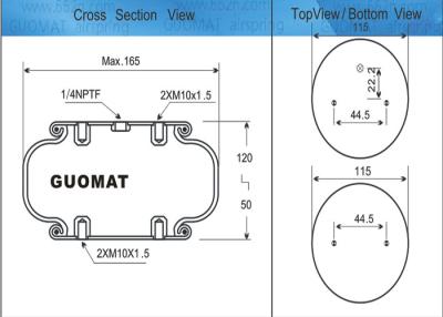 중국 탐 종교 의식 공기 스프링은 GUOMAT 아니오를 나타납니다: 1B6080 고무는 MAX 직경 Φ165mm를 노호합니다 판매용