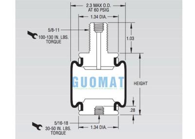 Cina La piccola molla pneumatica della sospensione, la gomma 2M2A muggisce il Firestone W02-358-3008 dell'azionatore di Airstroke in vendita