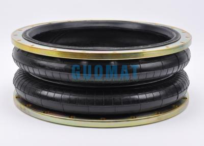 China 2H520217 Rubber Air Bads M10 Screw Thread Double Convoluted Air Spring With Flange Ring for sale