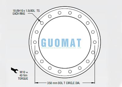 China W01-M58-6974 Firestone Rubber Air Spring Style 119 For Equipment Leveling System for sale