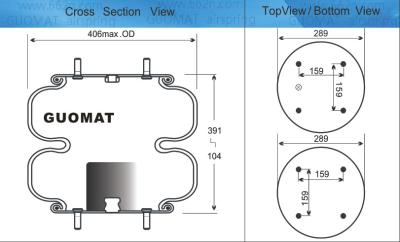 Chine Ressort pneumatique W01-358-6799 industriel Contitech FD 530-22 316 Hendrickson B-3184 à vendre
