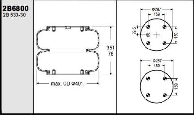 Chine Ressort pneumatique de Contitech FD530-30 518 W01-358-6800 Firestone WATSON et CHALIN AS-0034 à vendre
