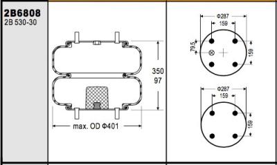 Chine Double ressort pneumatique compliqué Contitech FD530-30 519 de Watson et de Chalin AS-0034 à vendre