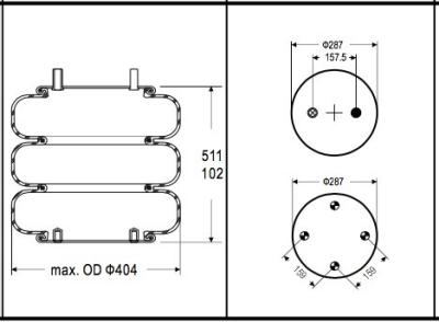 Chine W01-358-7859 Firestone Contitech pi 530-35 523 ressort pneumatique de HENDRICKSON AUx.001285 à vendre